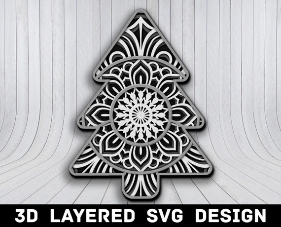 3D Mandala Tree SVG File Tree Mandala SVG Files Cricut Tree | Etsy