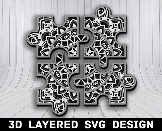 3D Mandala Autism SVG File Autism Mandala SVG Files Autism - Etsy