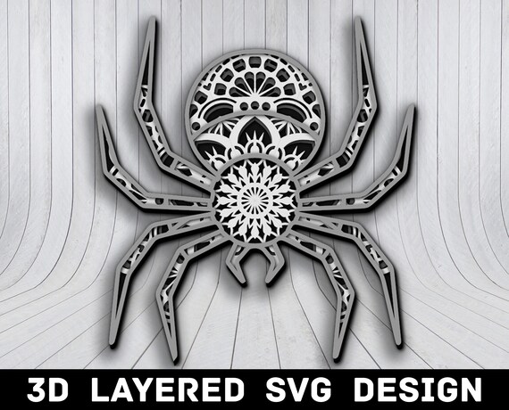 3D Mandala Spider SVG File Spider Mandala SVG Files Spidey - Etsy