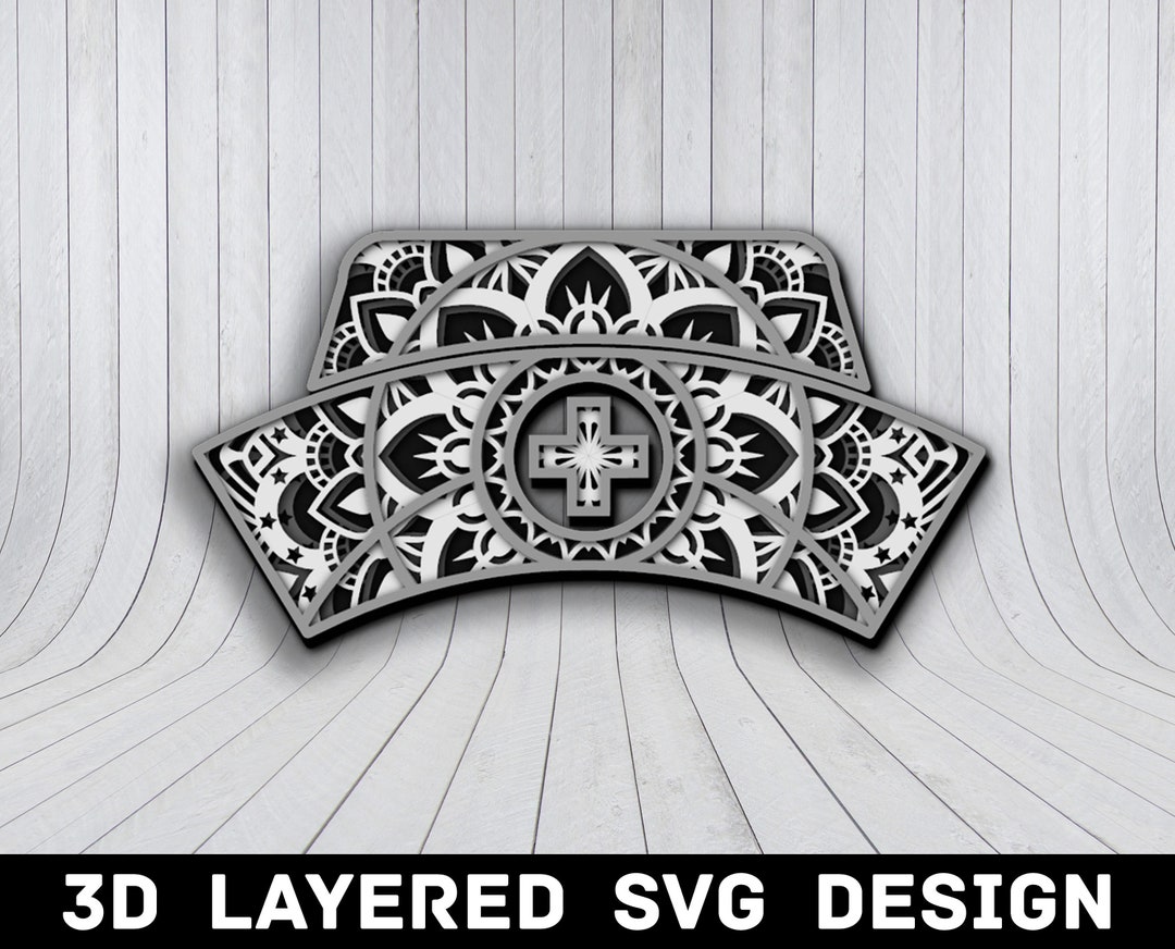 3D Mandala Nurse SVG File, Nurse Mandala SVG Files, Nursing 3D Mandala ...