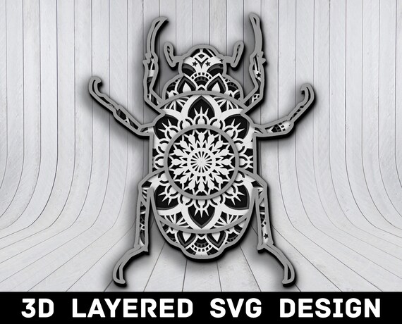 3D Mandala Bugs SVG File Bugs Mandala SVG Files Beetle Bugs - Etsy