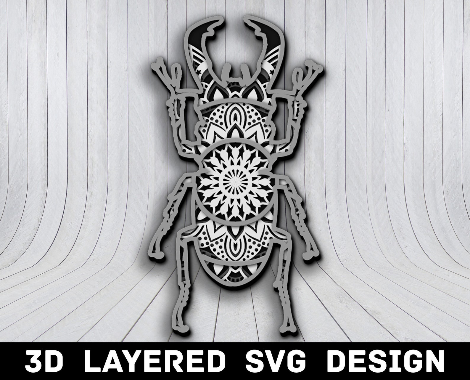 3D Mandala Bugs SVG File Bug Mandala SVG Files Beetle Bugs - Etsy