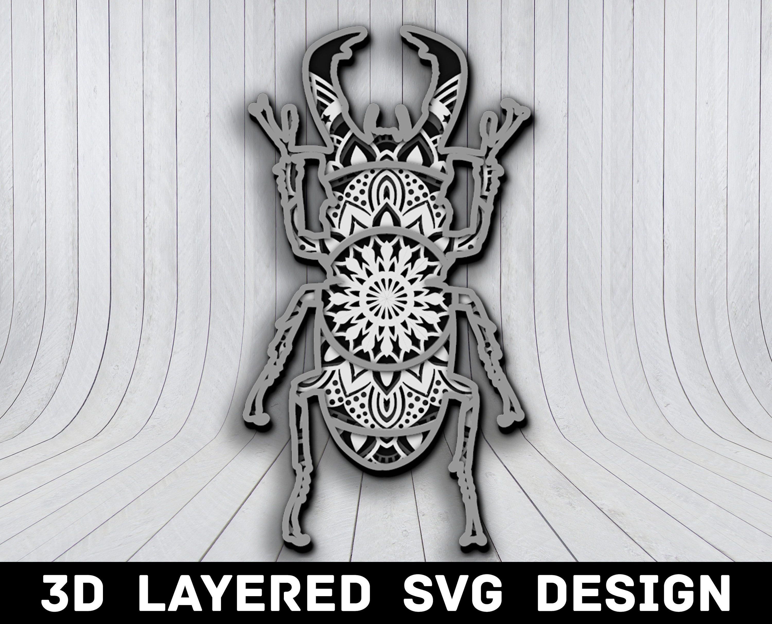 3D Mandala Bugs SVG File Bug Mandala SVG Files Beetle Bugs - Etsy Australia