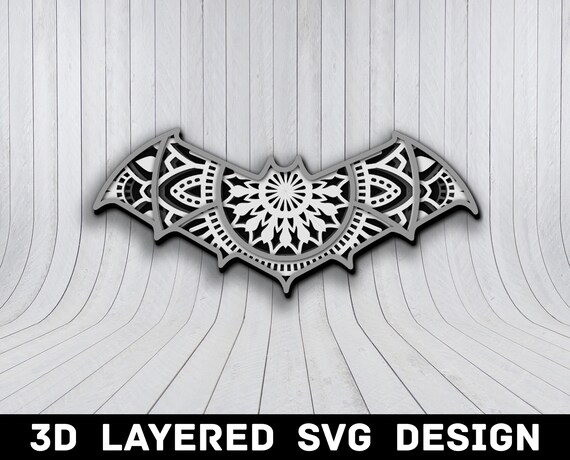 3D Mandala Bat SVG File 3D Bat Mandala SVG Files Bat 3D - Etsy