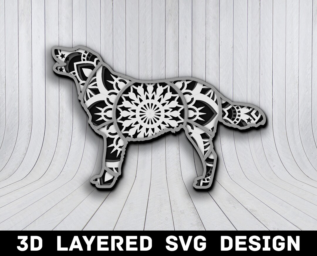 3D Mandala Dog SVG File, Dog Mandala SVG Files, Dog 3D Mandala, Dogs ...