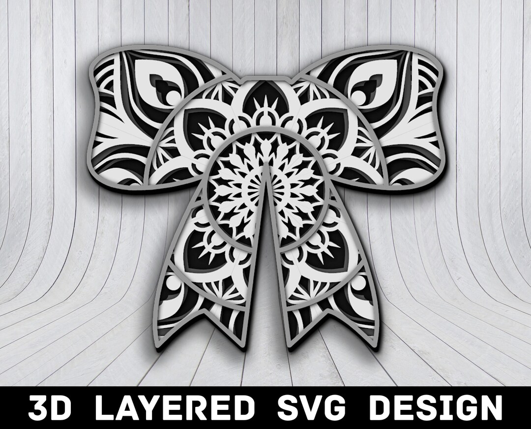 3D Mandala Ribbon SVG File, Ribbon Mandala SVG Files, Ribbon 3D Mandala ...