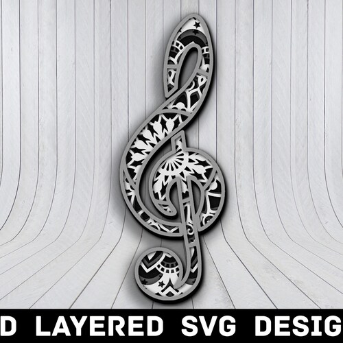 3D Mandala Music Note SVG File Music SVG Files Music 3D - Etsy