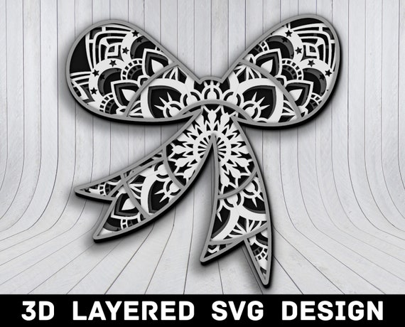 3D Mandala Ribbon SVG File Ribbon Mandala SVG Files Ribbon - Etsy
