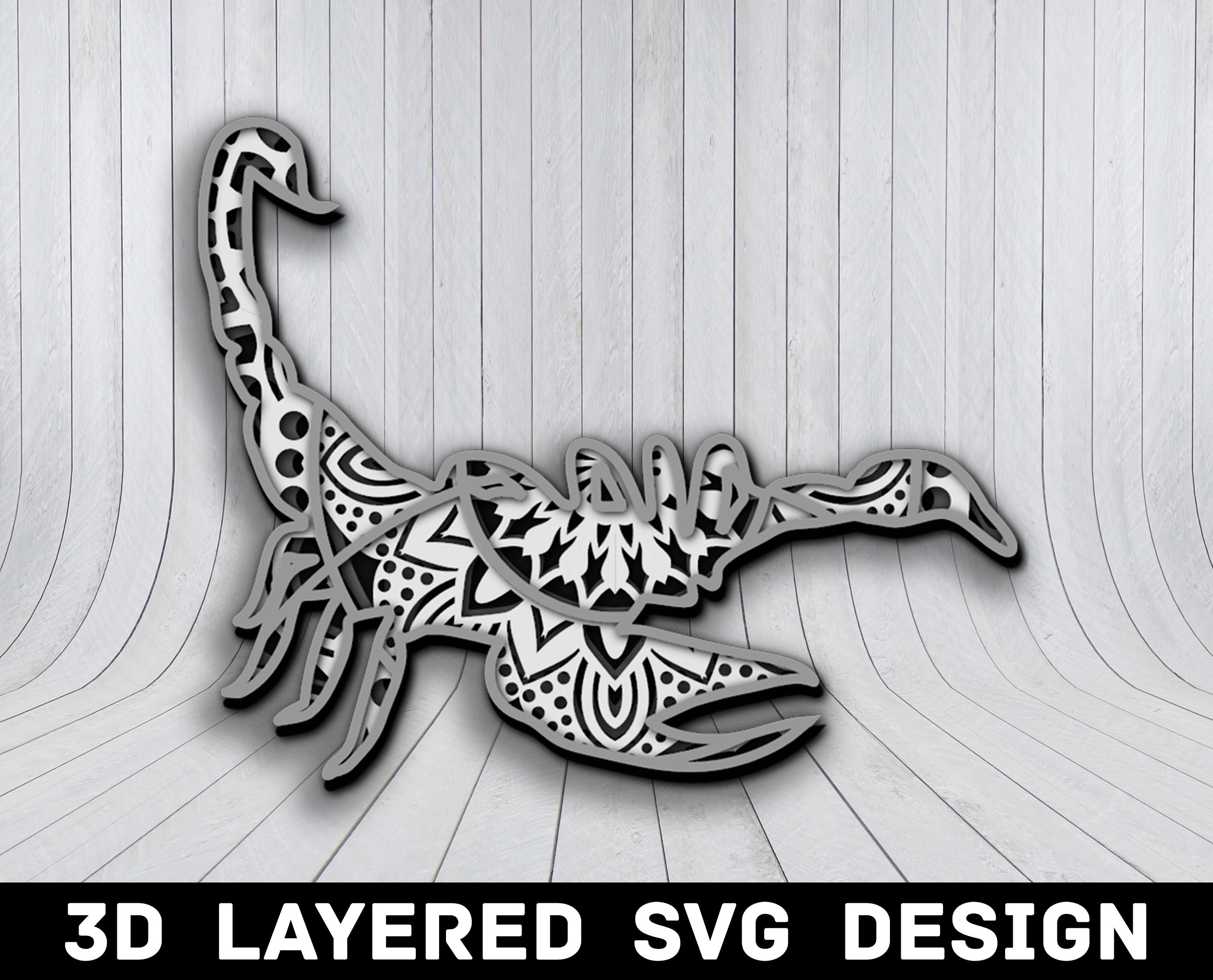 Embellishments Confetti 3D Scorpion SVG Mandala Svg Cut File for ...