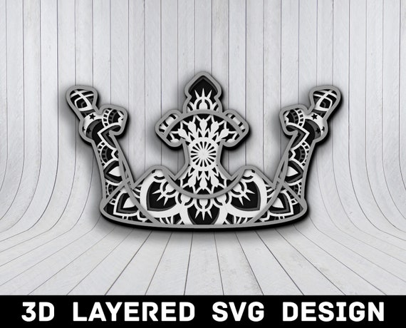 3D Mandala Crown SVG File Crown Mandala SVG Files Crown - Etsy
