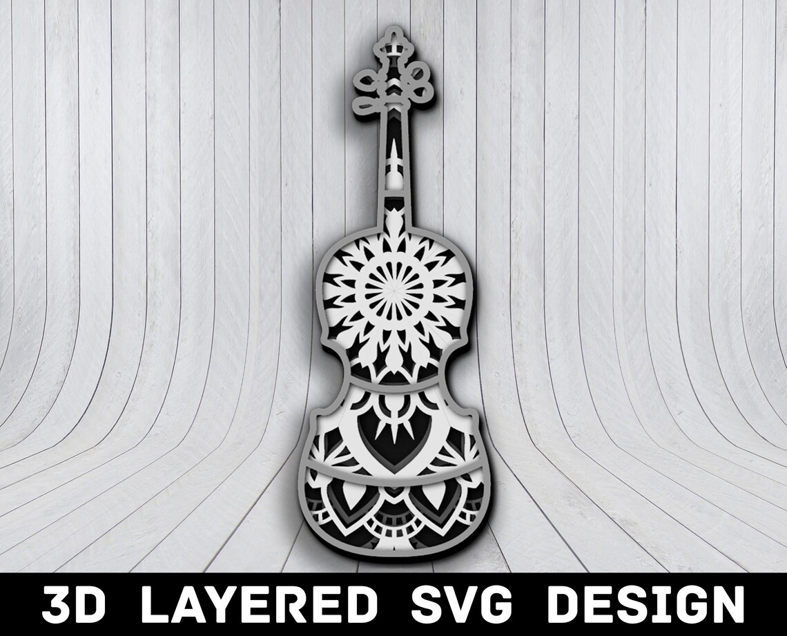 3D Mandala Violin SVG File Violin Mandala SVG Files Violin - Etsy Ireland