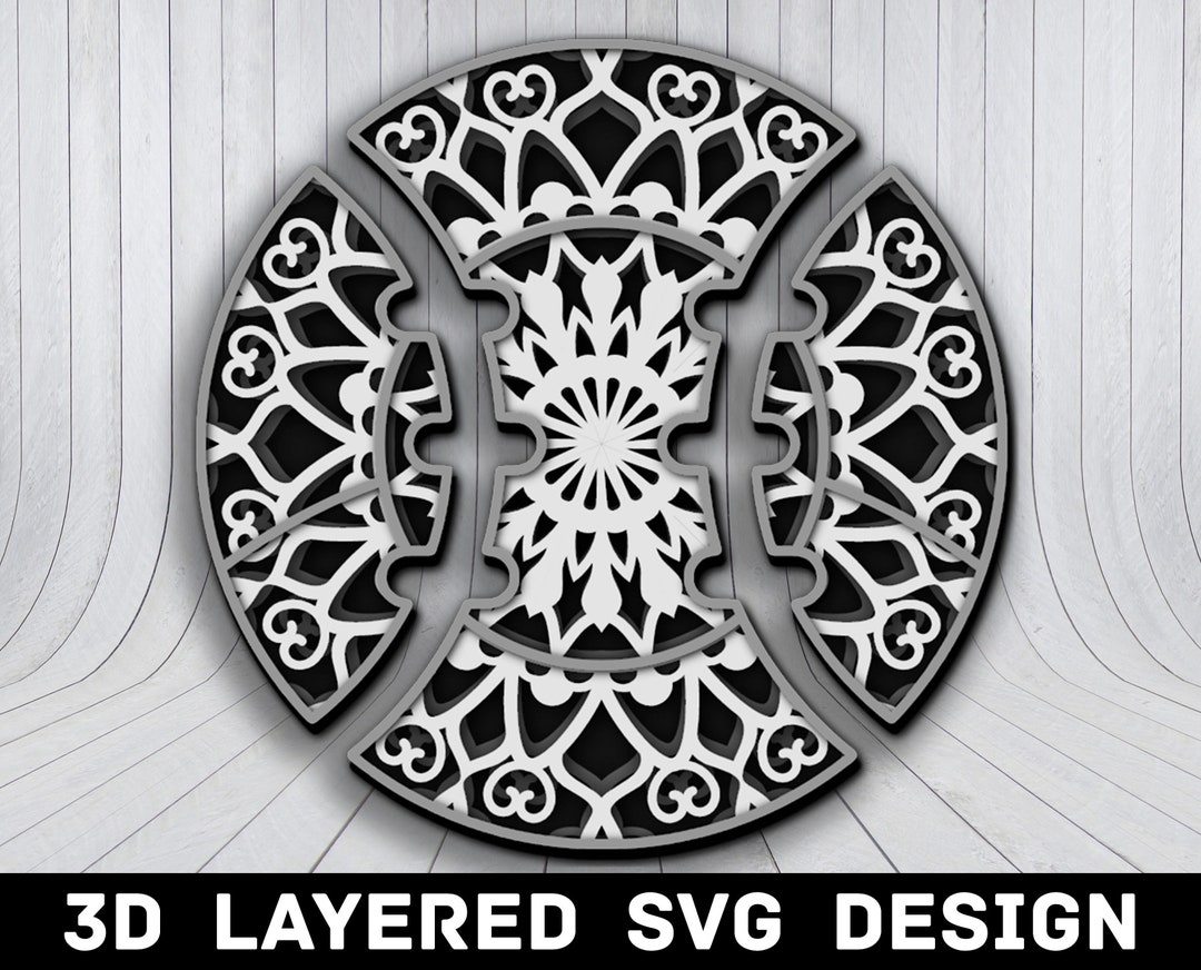 3D Mandala Baseball SVG File, Baseball SVG Files, Baseball 3D Mandala ...