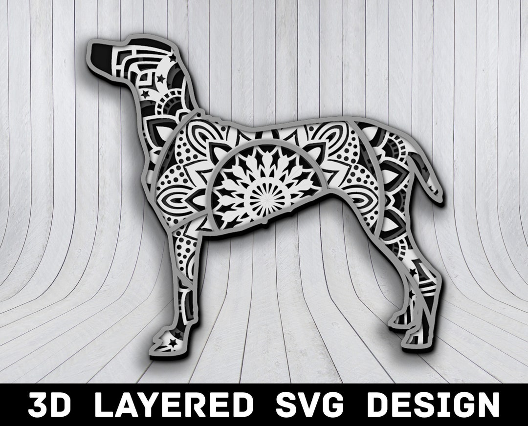 3D Mandala Dog SVG File, Dog Mandala SVG Files, Dog 3D Mandala, Dogs ...