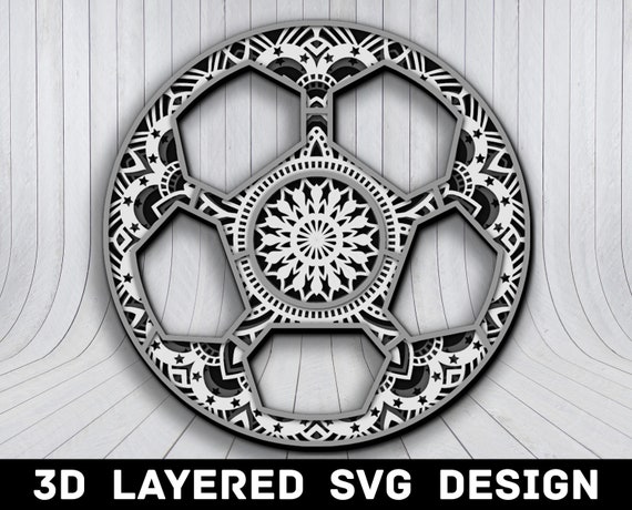 3D Mandala Soccer Ball SVG File Football SVG File Ball 3D - Etsy