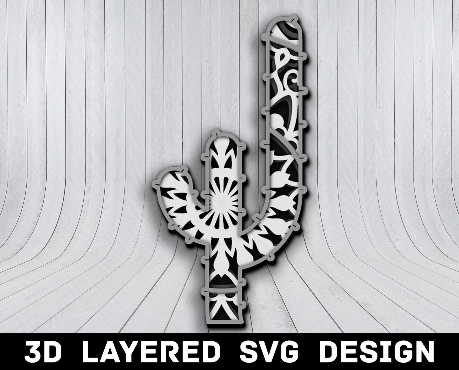 3D Mandala Cactus SVG File Cactus Mandala SVG Files Cactus - Etsy