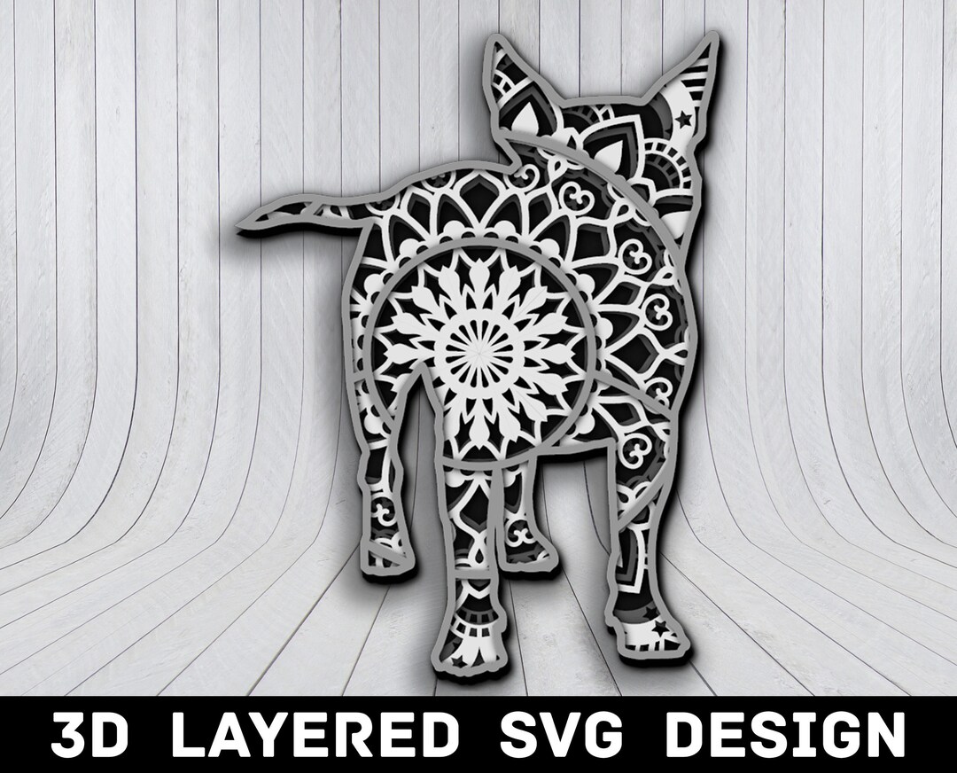 3D Mandala Dog SVG File, Dog Mandala SVG Files, Dog 3D Mandala, Dogs ...