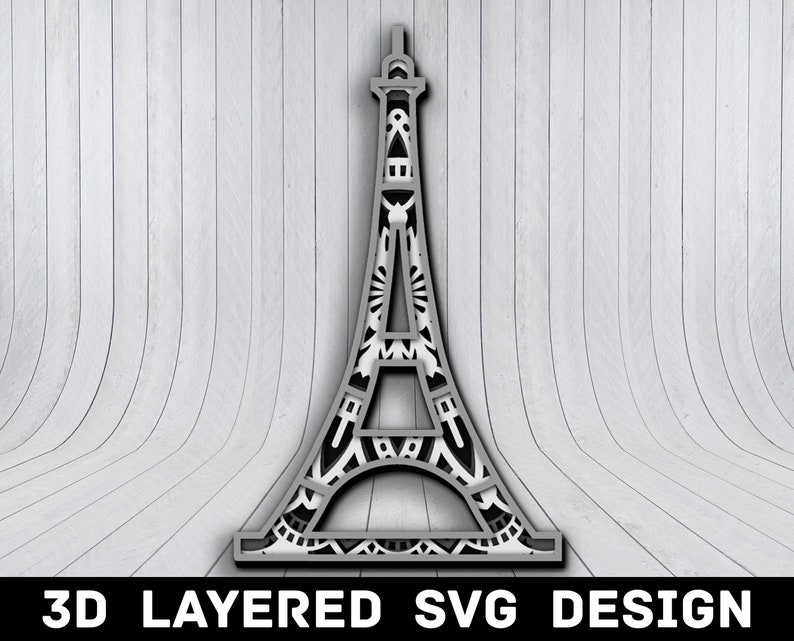 3D Mandala Eiffel Tower SVG File, Paris Mandala SVG, Eiffel Tower ...