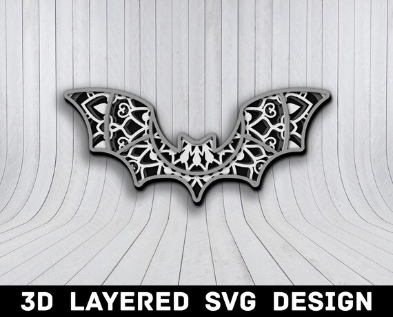 3D Mandala Bat SVG File 3D Bat Mandala SVG Files Bat 3D - Etsy