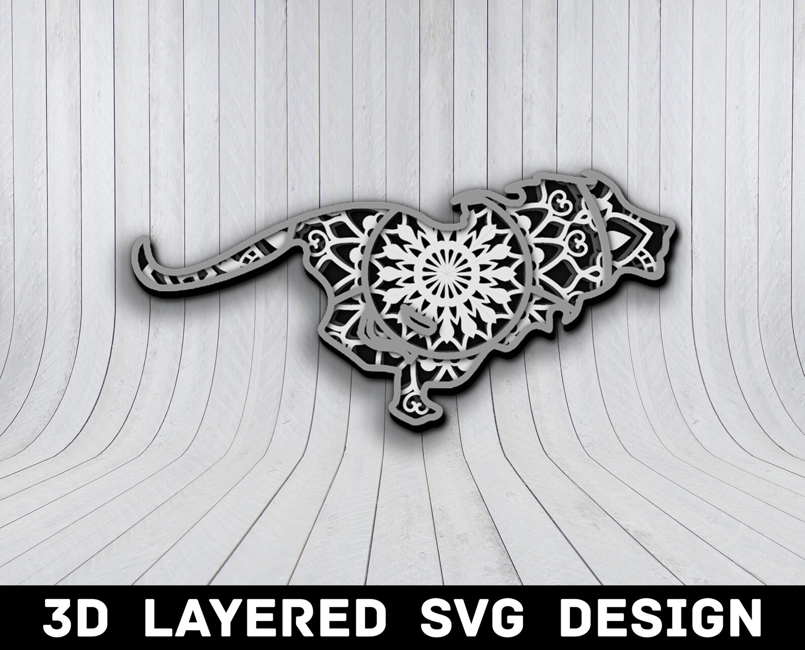 3D Mandala Lion SVG File Lion Mandala SVG Files Lioness 3D | Etsy