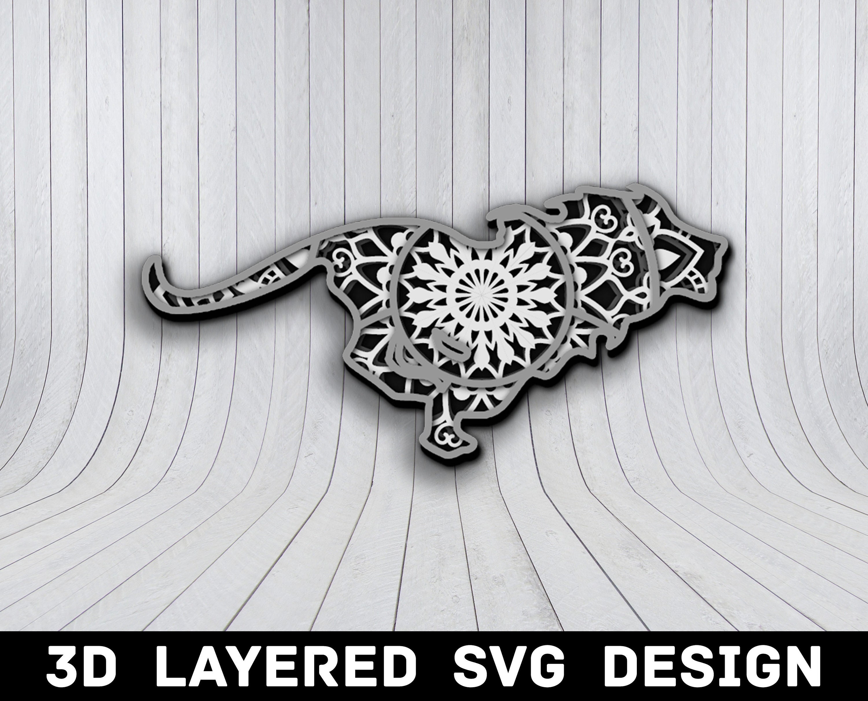 Multilayers 3D Laser Cut Lioness 3D Mandala Instant Download Lion Cub ...
