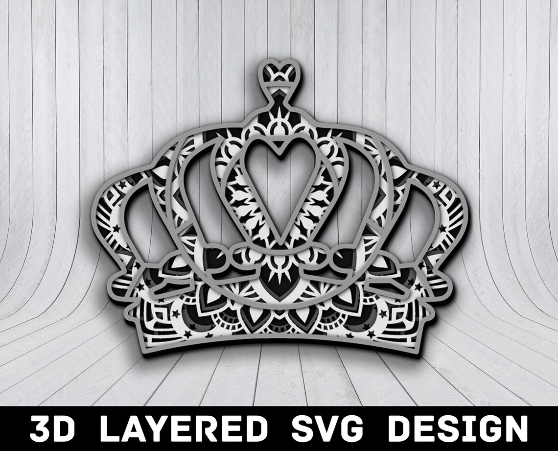 3D Mandala Crown SVG File Crown Mandala SVG Files Crown - Etsy