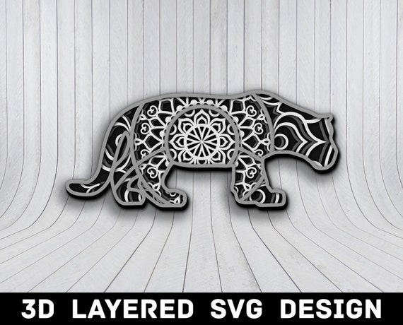 3D Mandala Lion SVG File Lion Mandala SVG Files Lioness 3D - Etsy