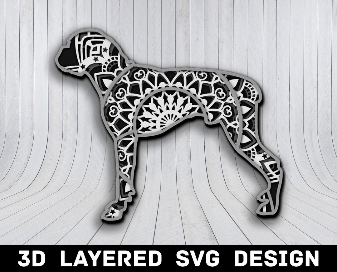 3D Mandala Dog SVG File, Dog Mandala SVG Files, Dog 3D Mandala, Dogs ...