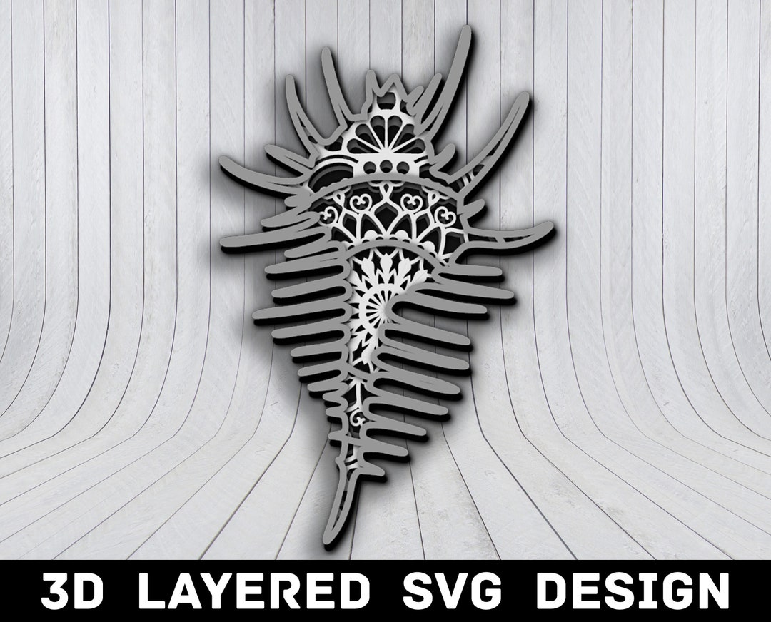 3D Mandala Shell SVG File, Seashell Mandala SVG Files, Shell Mandala ...