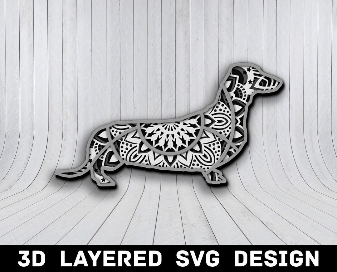 3D Mandala Dog SVG File, Dog Mandala SVG Files, Dog 3D Mandala, Dogs ...