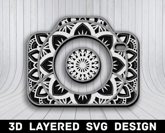 3D Mandala Camera SVG File Camera Mandala SVG Files Camera | Etsy