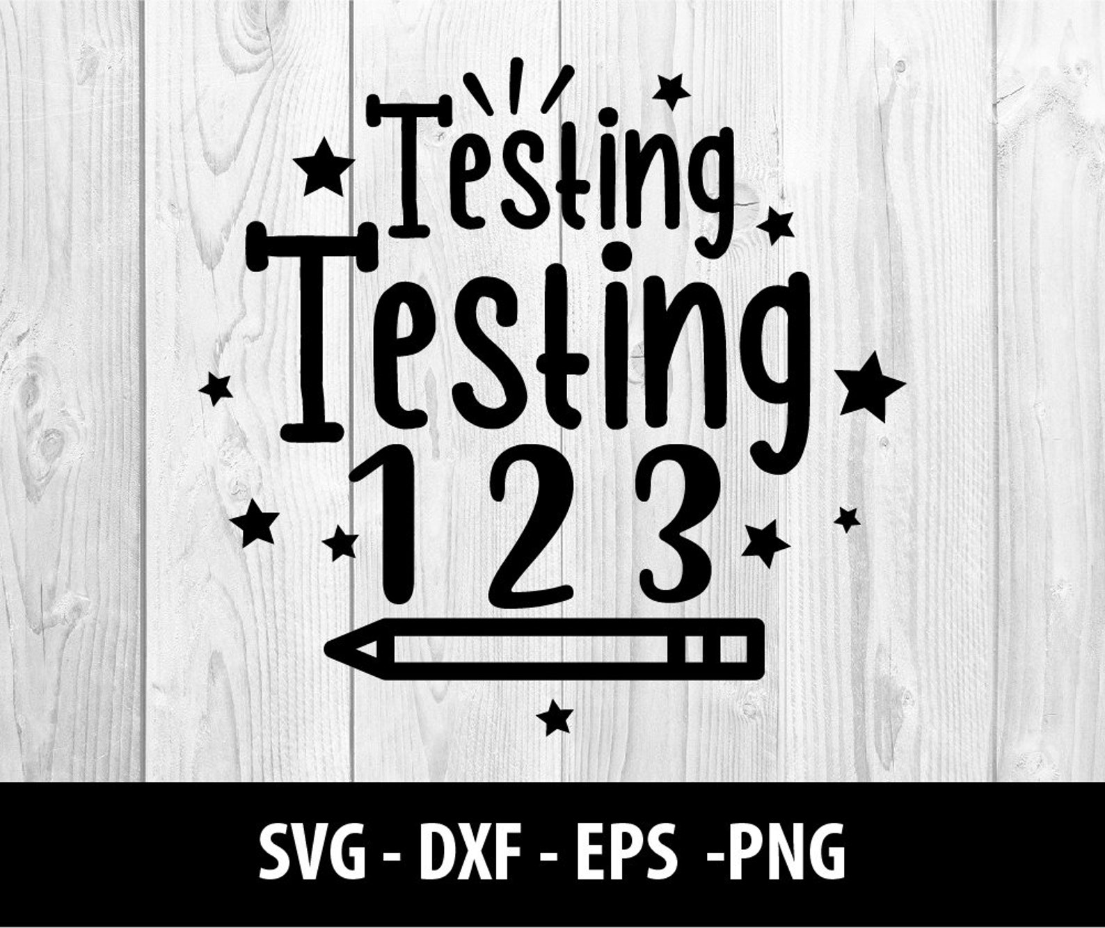 Testing Testing 123 SVG Files Examination Test Testing - Etsy