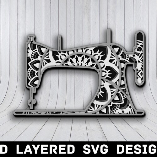 Sewing Machine Mandala Svg 3D Sewing Machine Svg Cut File for - Etsy Canada