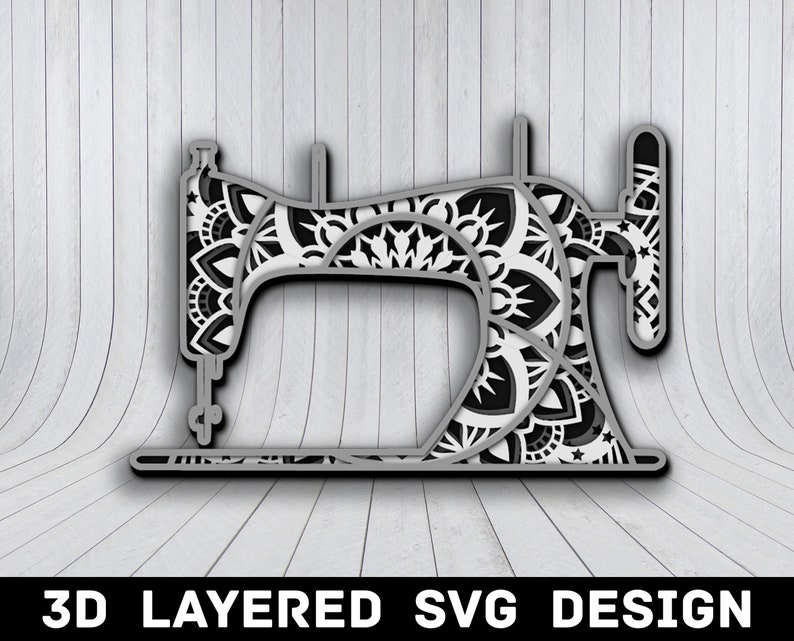 3D Mandala Sewing Machine SVG File Sewing SVG Files Tailor - Etsy