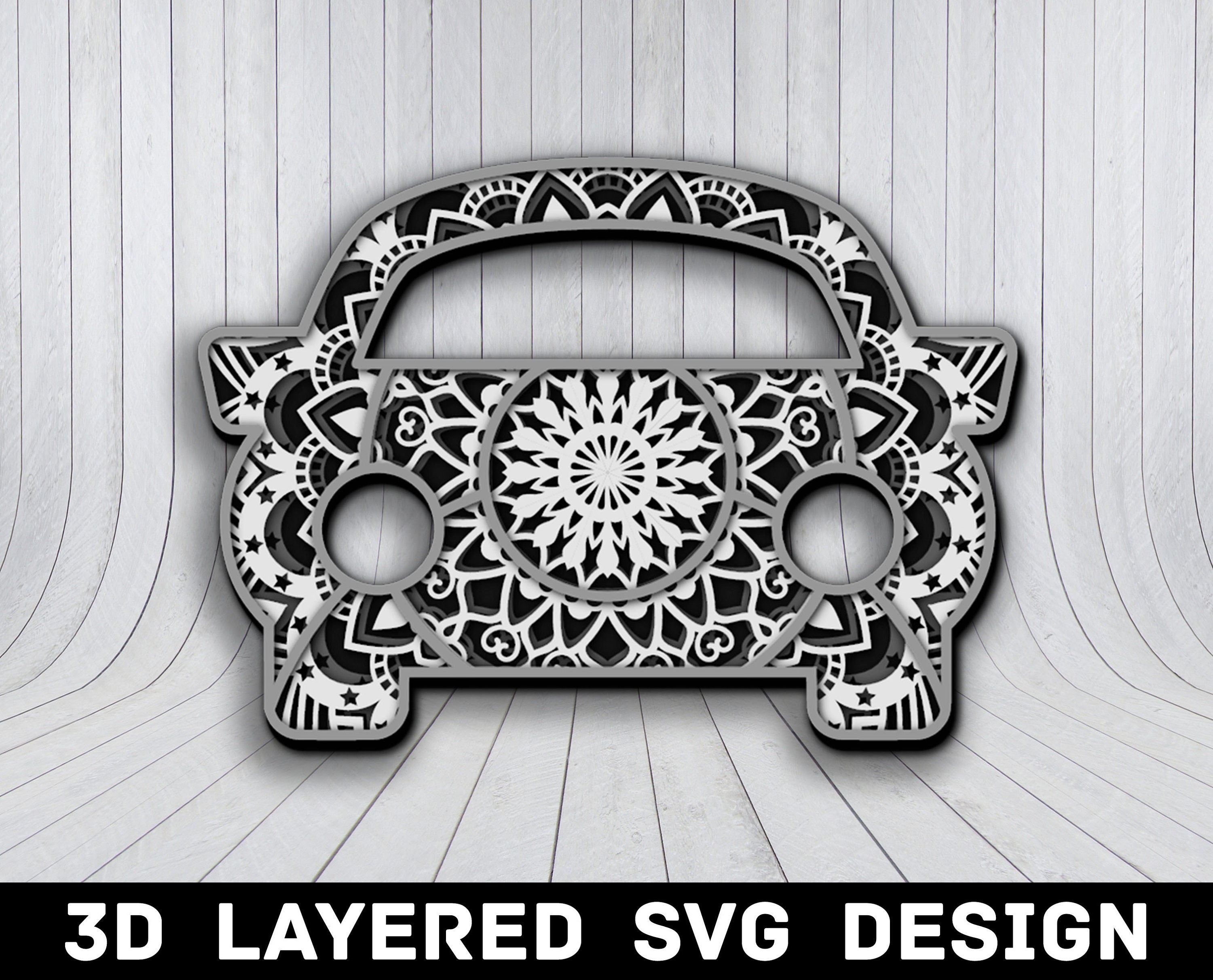 3D Mandala Car SVG File 3D Car Mandala SVG Files Racing Car - Etsy ...