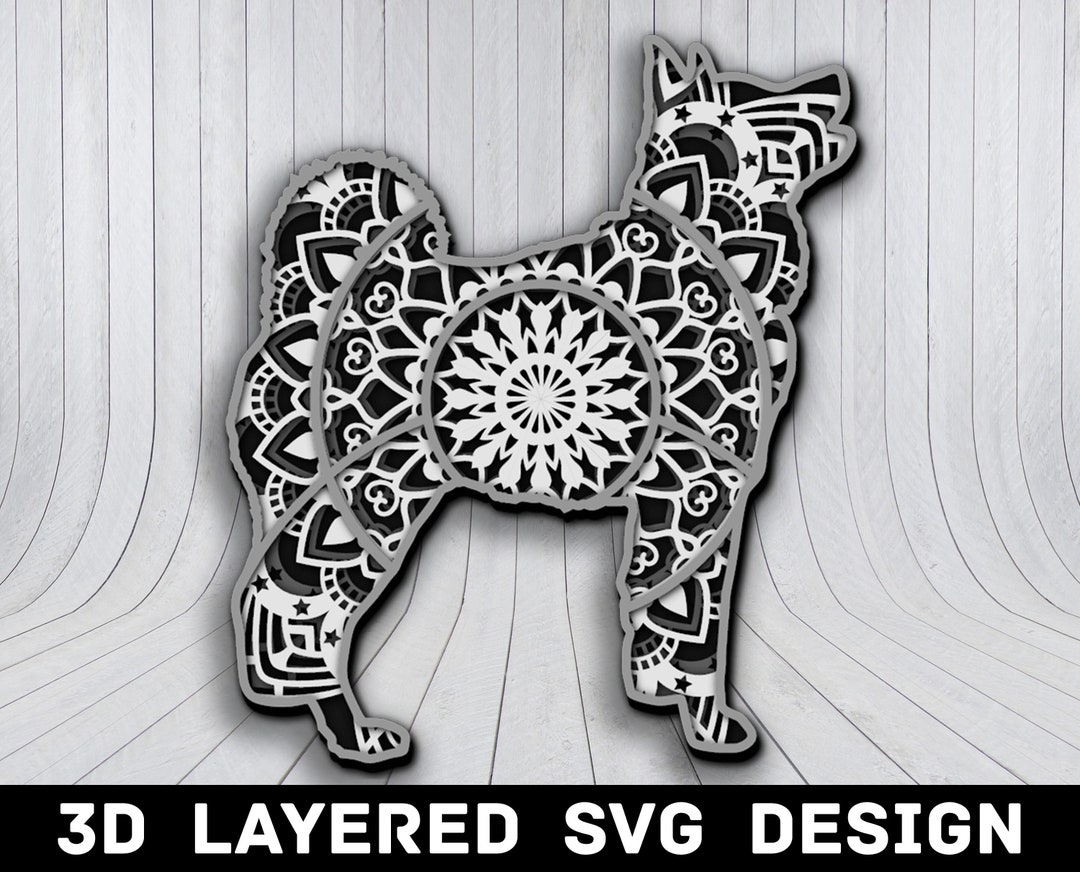 3D Mandala Dog SVG File, Dog Mandala SVG Files, Dog 3D Mandala, Dogs ...