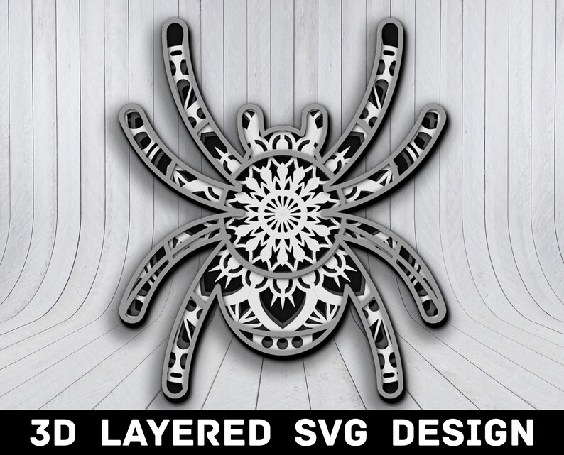 3D Mandala Spider SVG File Spider Mandala SVG Files Spidey | Etsy