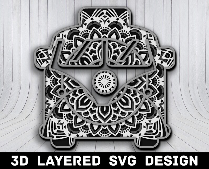 3D Mandala Van SVG File 3D Van Mandala SVG Vintage Retro Van - Etsy