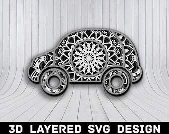 3D Mandala Gun SVG File, Gun Mandala SVG, Rifle Pistol Bullet 3D ...
