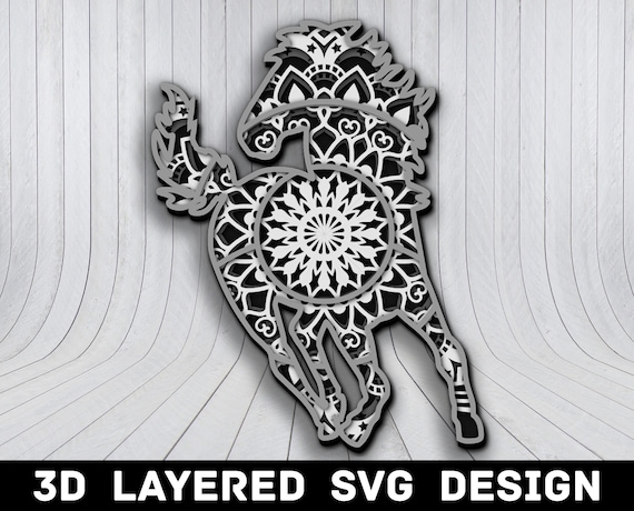 3D Mandala Horse SVG File Horse Mandala SVG Files Stallion - Etsy