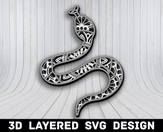 3D Mandala Snake SVG File Snake Mandala SVG Files Viper | Etsy