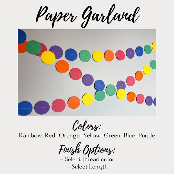 Circle Paper Garland - Etsy