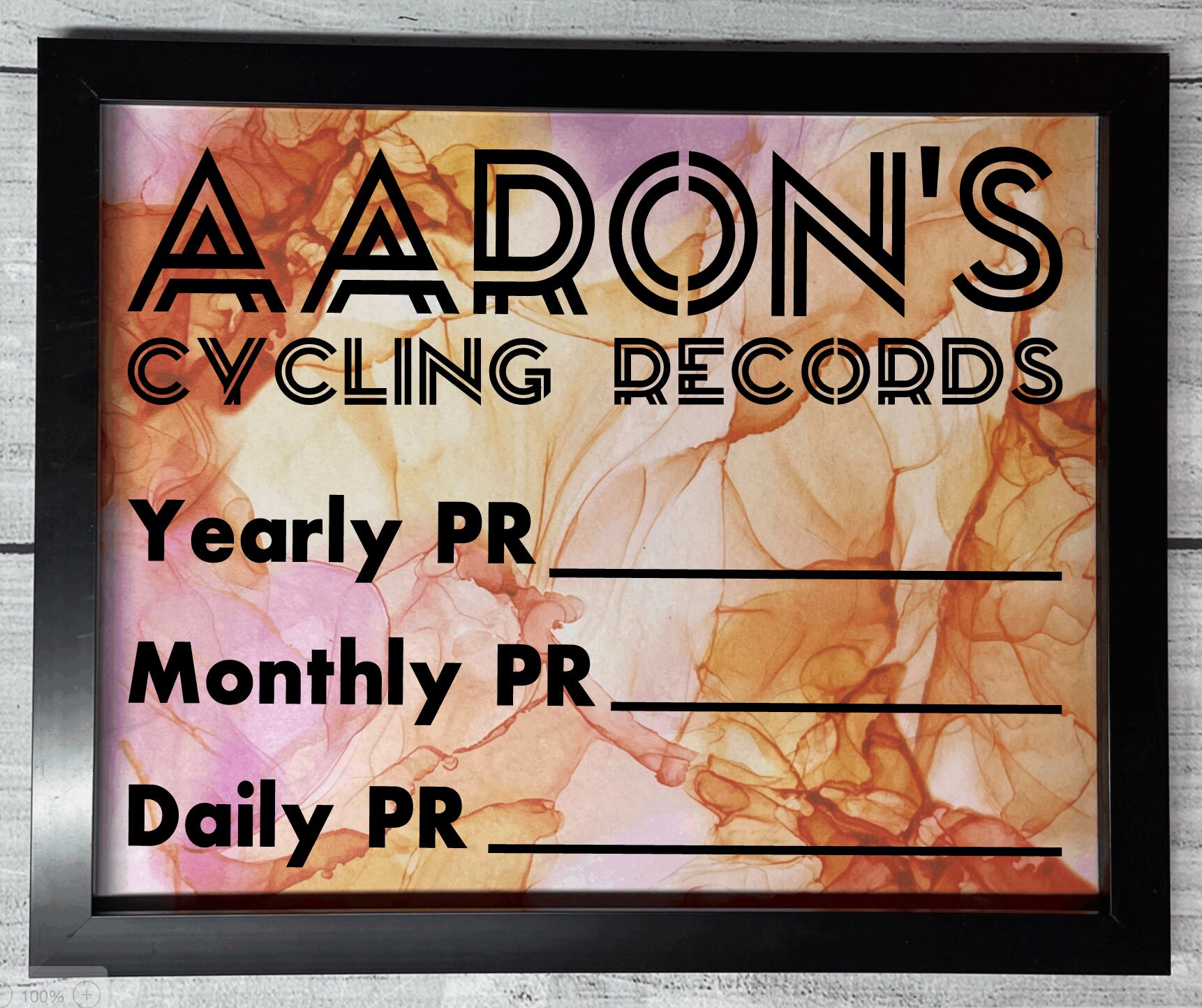 Customizable Dry Erase Personal Records Board Runner / | Etsy