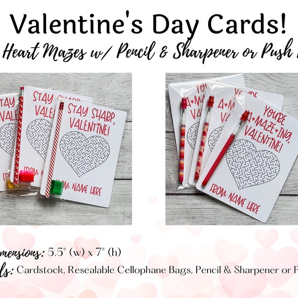 Pencil Valentine - Etsy