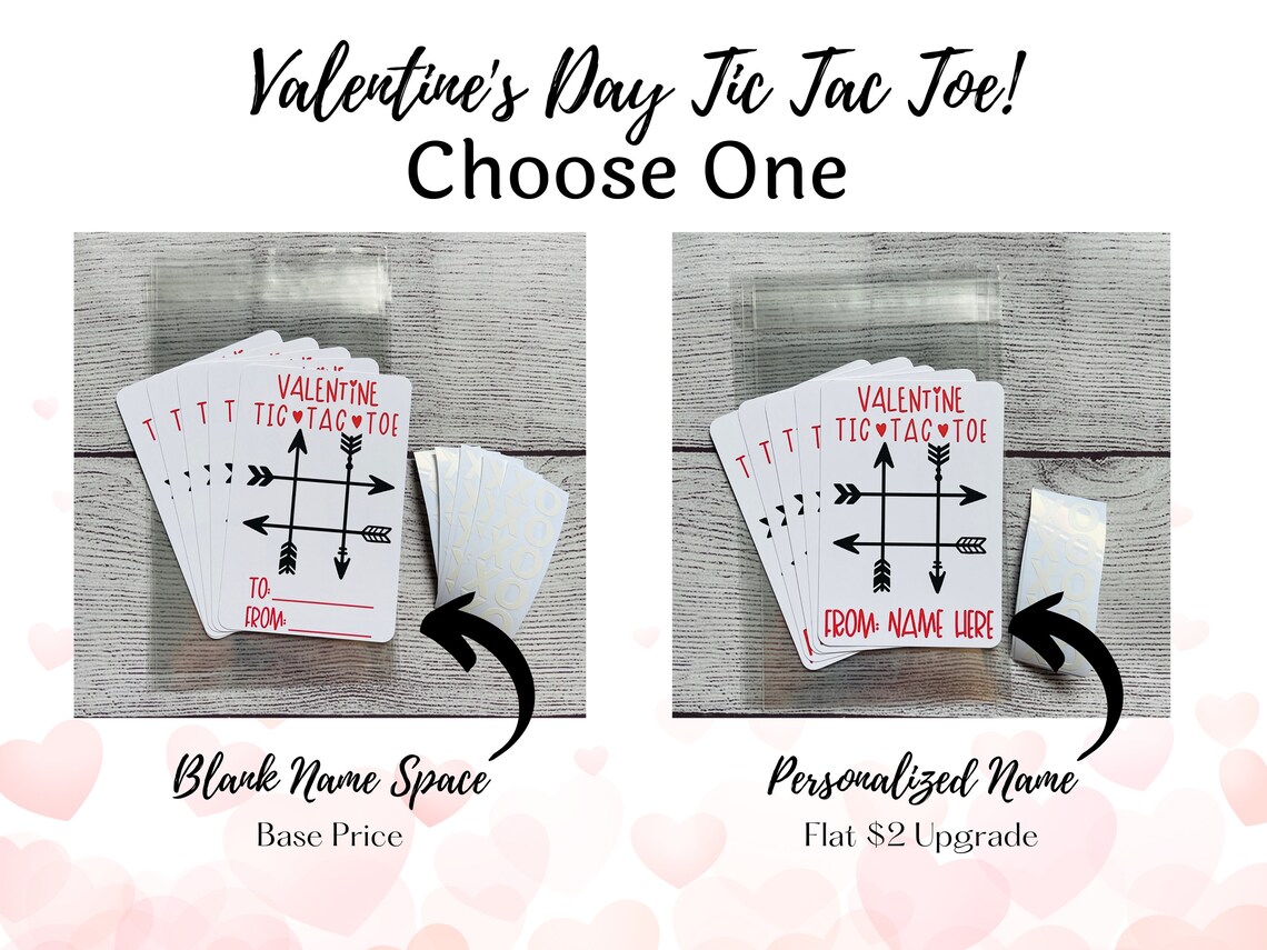 Set of 5 Valentine's Day Tic Tac Toe Kisses & Hugs Candy - Etsy