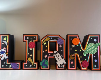 Space Themed Letters - Etsy