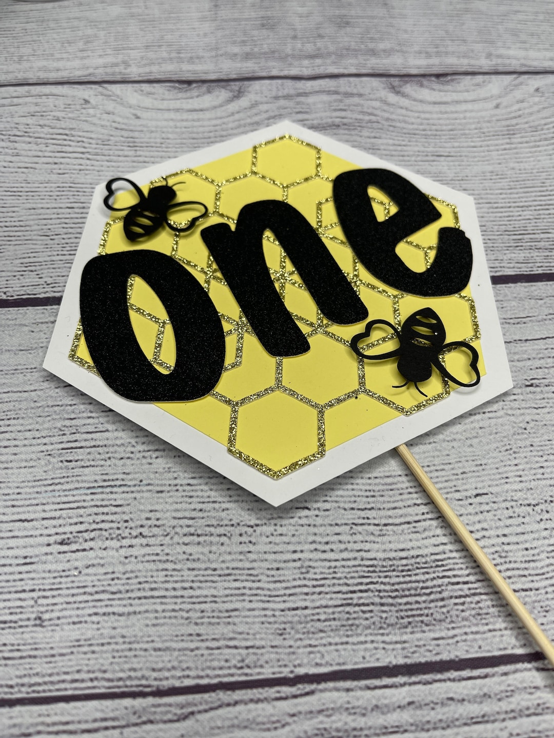 Bumble Bee Birthday Cake Topper, Choose Your Age, Honey Bee Party ...