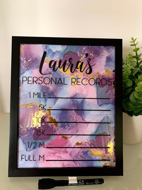 Customizable Dry Erase Personal Records Board Runner or | Etsy