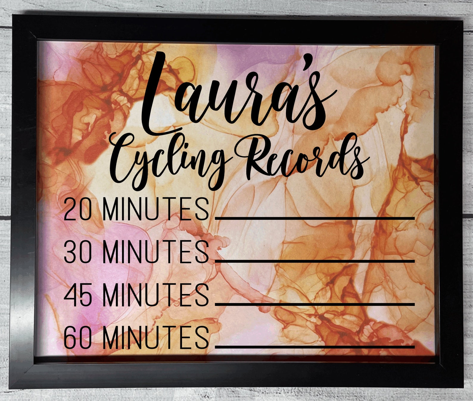 Customizable Dry Erase Personal Records Board Runner / | Etsy