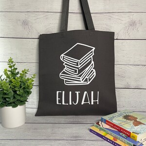 Book Tote Bag, Personalized With Name, Valentine's Day Gift for Baby or ...
