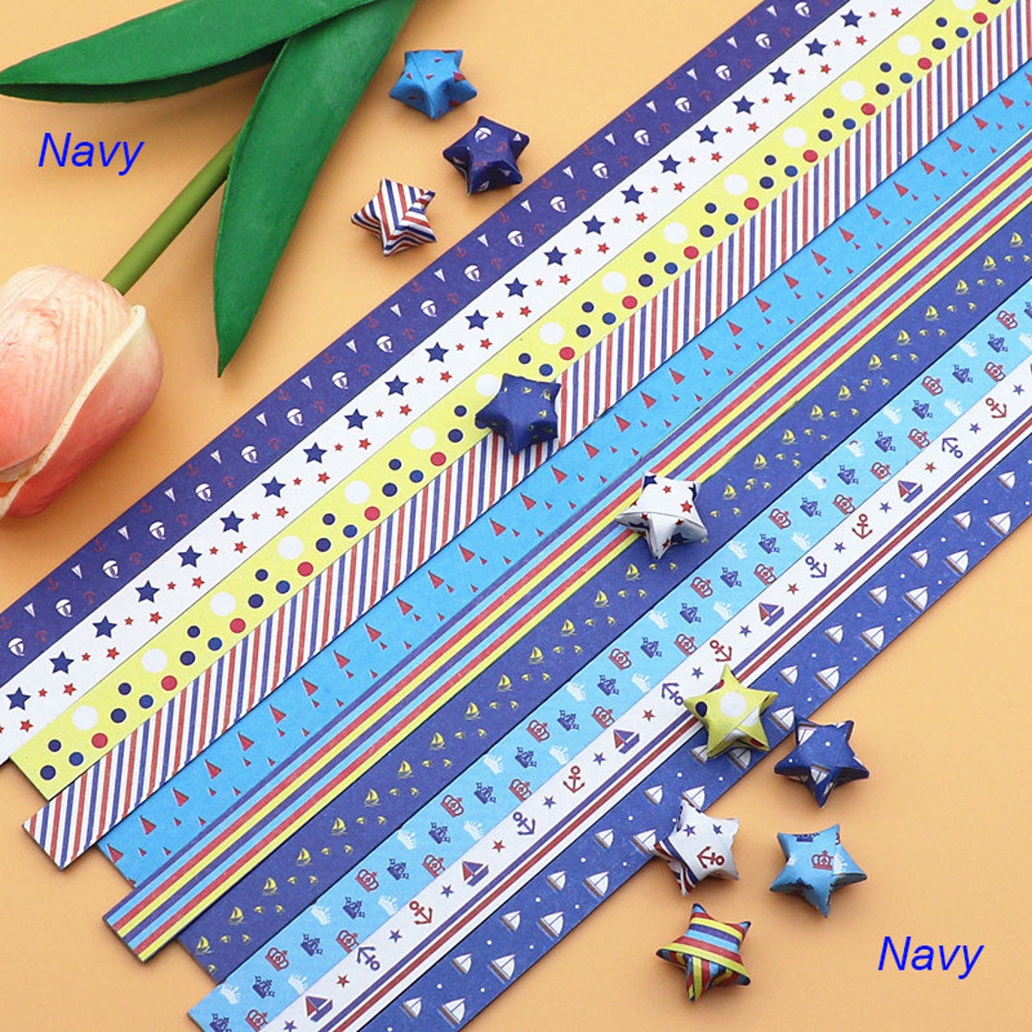 Origami Star Paper Strips Star Folding Paper Double Side | Etsy